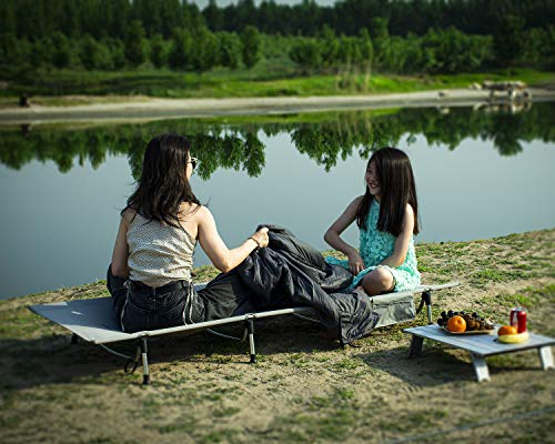 iClimb 1 Anti-Sinking Folding Chair and 1 Super Easy Assemble Cot and 1 Two-Layer 3M Thinsulate Insulation Warm Sleeping Bag Bundle, Ultralight Compact for Single Person Backpacking Camping