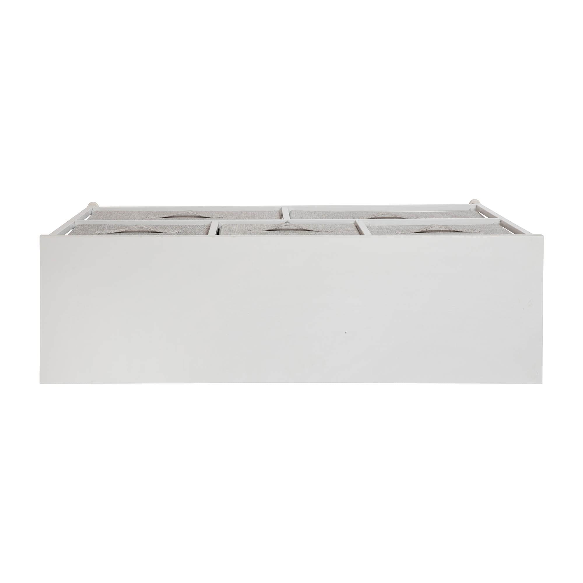 Flash Furniture Harris 5-Drawer Storage Chest of Drawers, Modern Bedroom Dresser with 5 Easy Pull Fabric Drawers and Engineered Wood Top, Light Gray