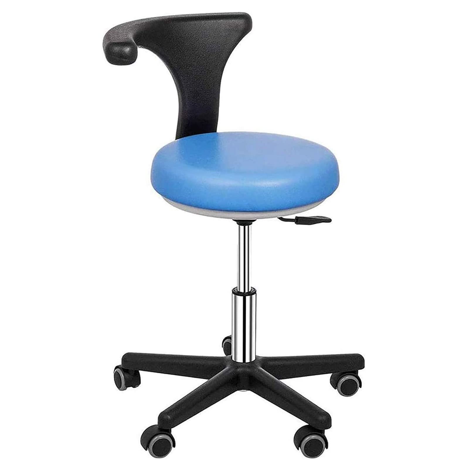GUNEL Rolling Stool Task Chair Dental Stool Dental Assistant Chair Height Adjustable Dentist Chair with Backrest for Office Kitchen Medical Dentist Shop Lab and Home