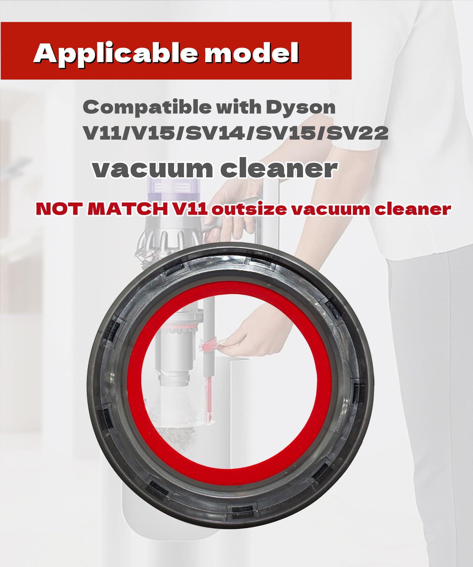 Dust Bin Top Fixed Sealing Ring Replacement for Dyson V11 V15 SV14 SV15 SV22 ,Dyson Vacuum Replacement Parts Replace 970050-01 965443-01