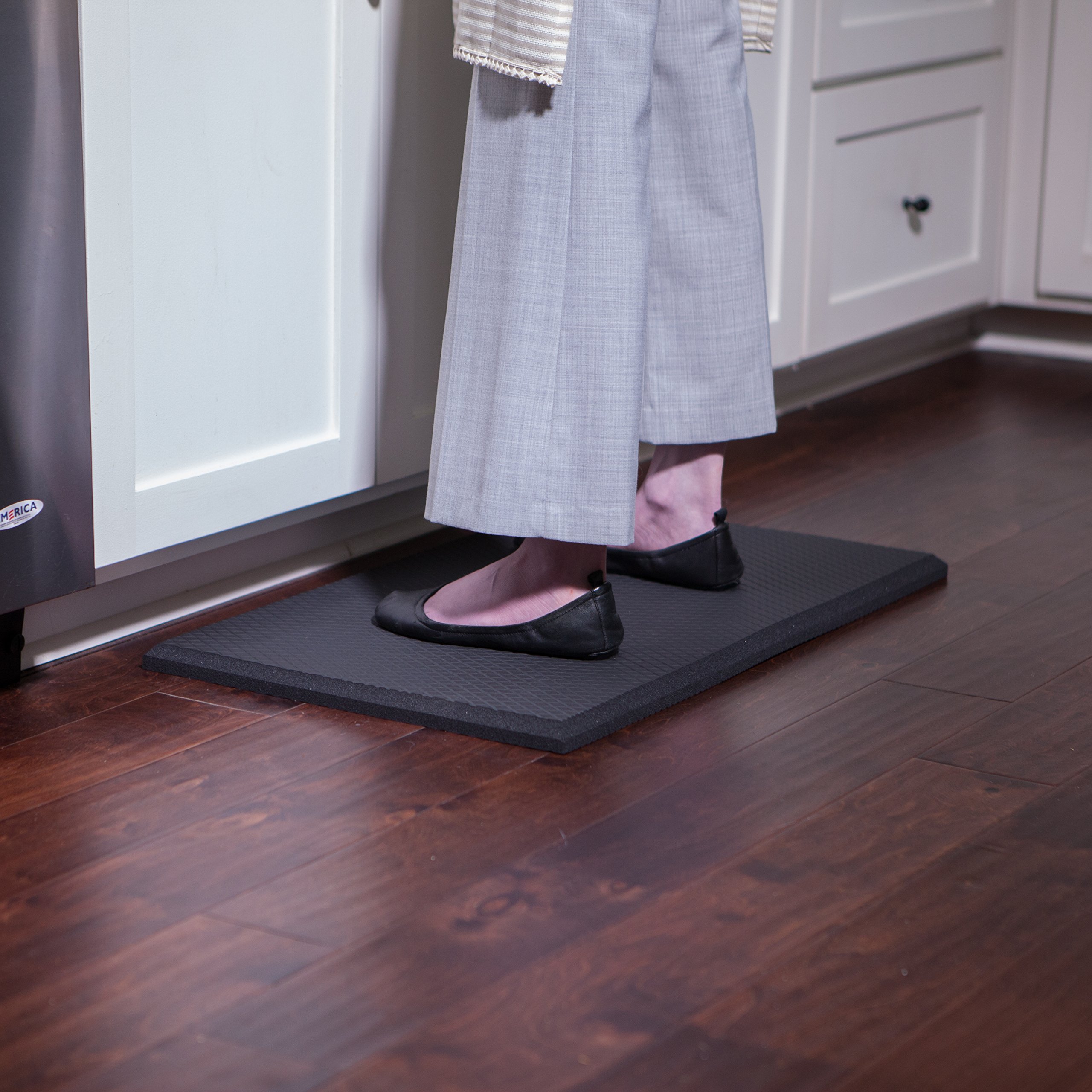 iPrimio Anti Fatigue Standing Mat, 1-inch Thick - Air Soft Ergonomic, Kitchen Sink Mat, Cushioned & Non-Slip Mats, for Standing Desk & Floor Comfort (36"x24")
