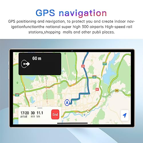 FOLOSAFENAR WiFi Tablet, 8GB RAM 256GB ROM 1960 X 1080 Resolution 10.1 Inch 5G WiFi Digital Tablet with Keyboard for Recreation for Studying (US Plug)