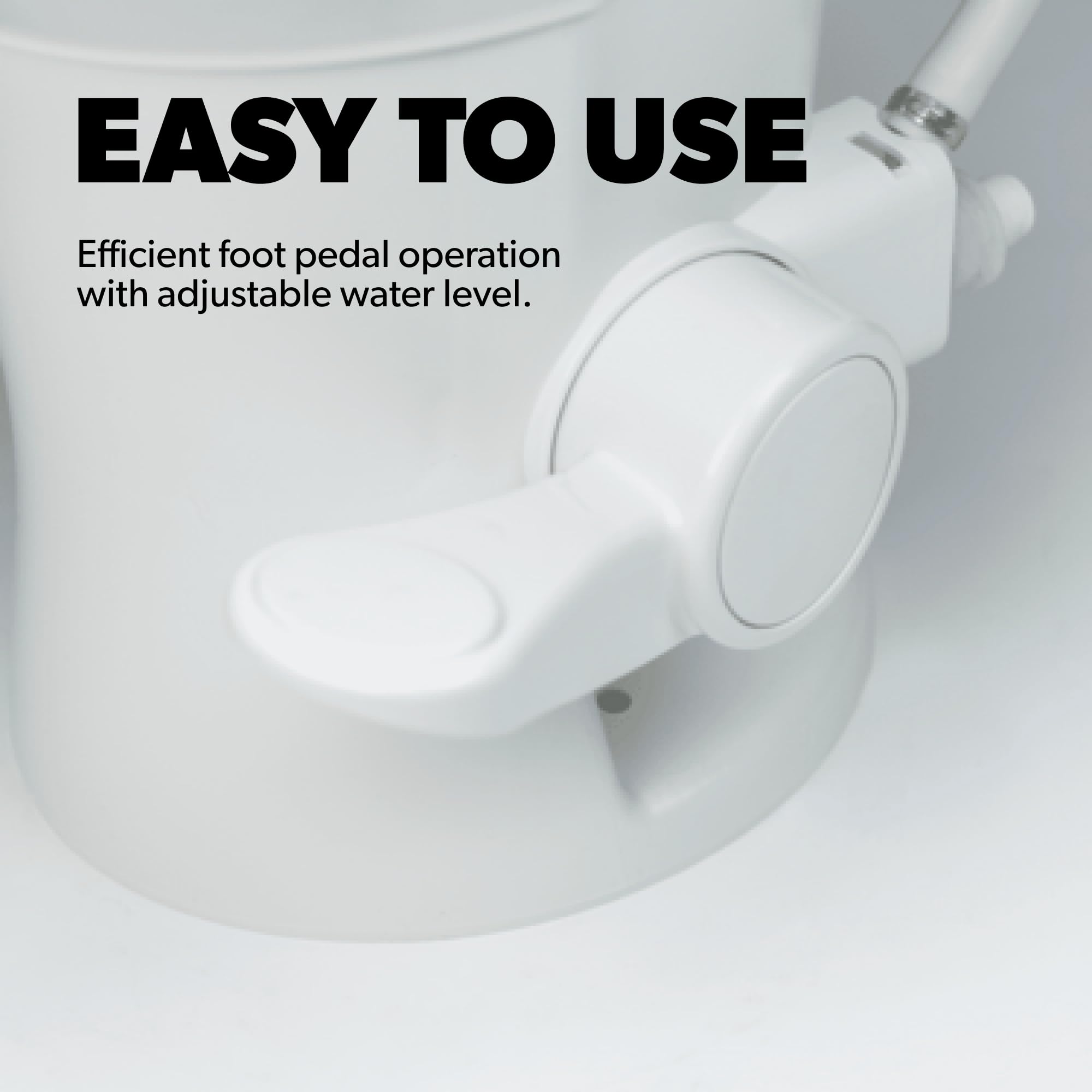 Dometic 300 Series Gravity-Flush RV Toilet | Powerful Triple-Jet Action Flush with Adjustable Water Level | Standard Height Flush with Foot Pedal for RVs, Trailers, and Outdoor Campers