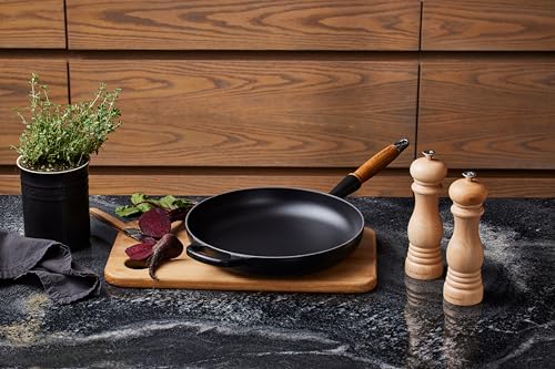 Le Creuset Enameled Cast Iron Alpine Wood Handle Fry Pan, 10.25", Marseille