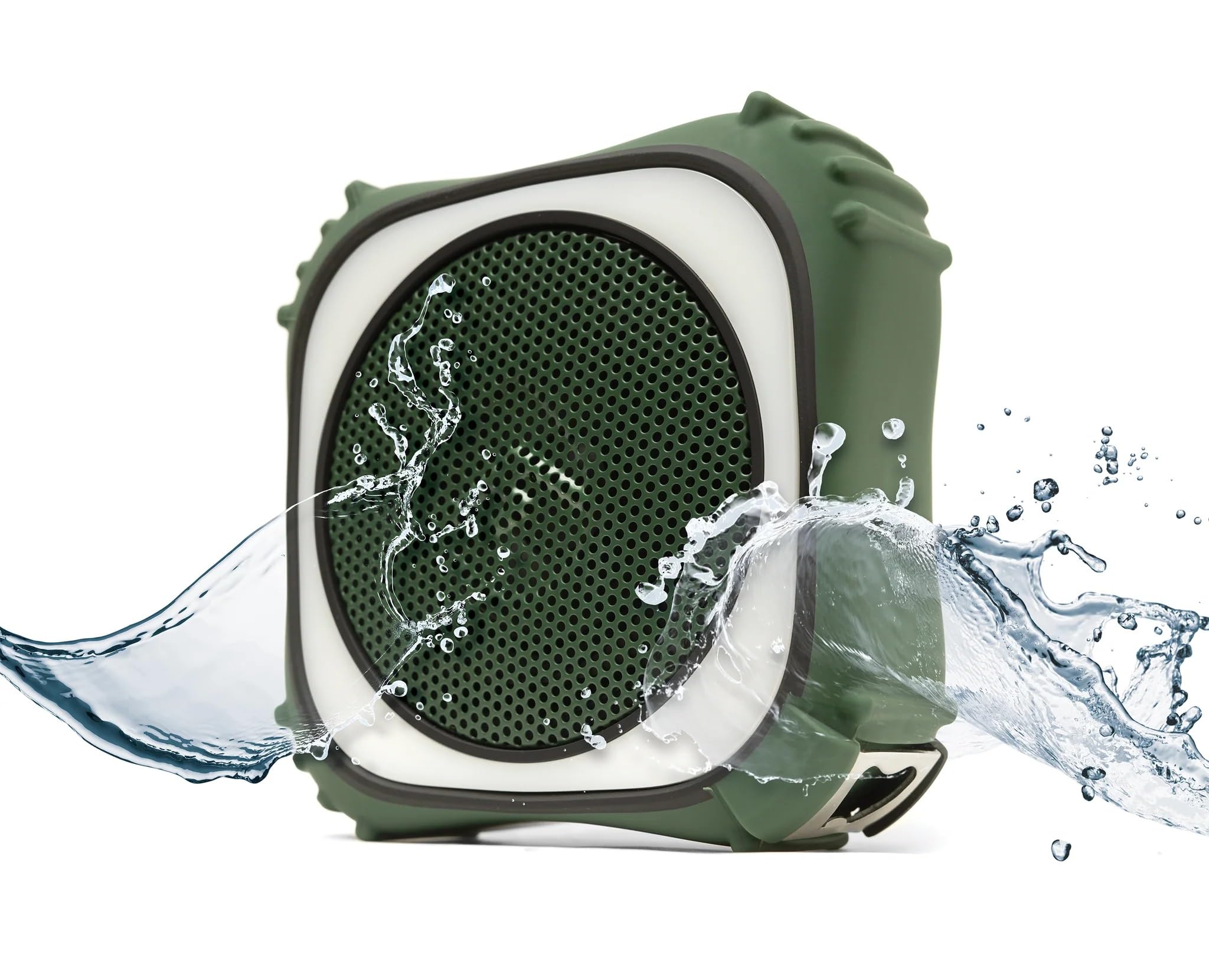 ECOXGEAR EcoEdge Pro Bluetooth Speakers - Large Bass Enhancing Passive Woofer, Waterproof Speaker w/LED Party Lights, 20+ Hours Playtime Portable Speaker, Siri and Google Voice Assistant Activated