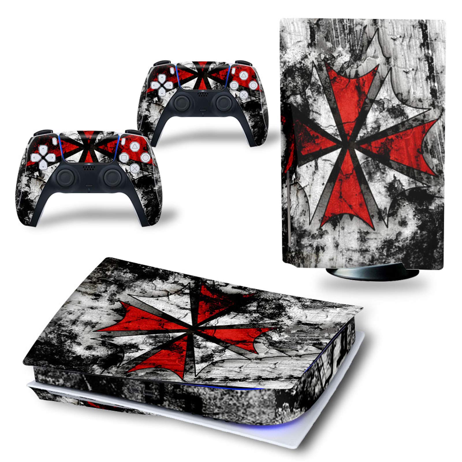 gotor Vinyl Sticker Pattern Decals Skin for PS5 Playstation 5 Console and 2 Controllers Skins (Playstation 5, Type-A)