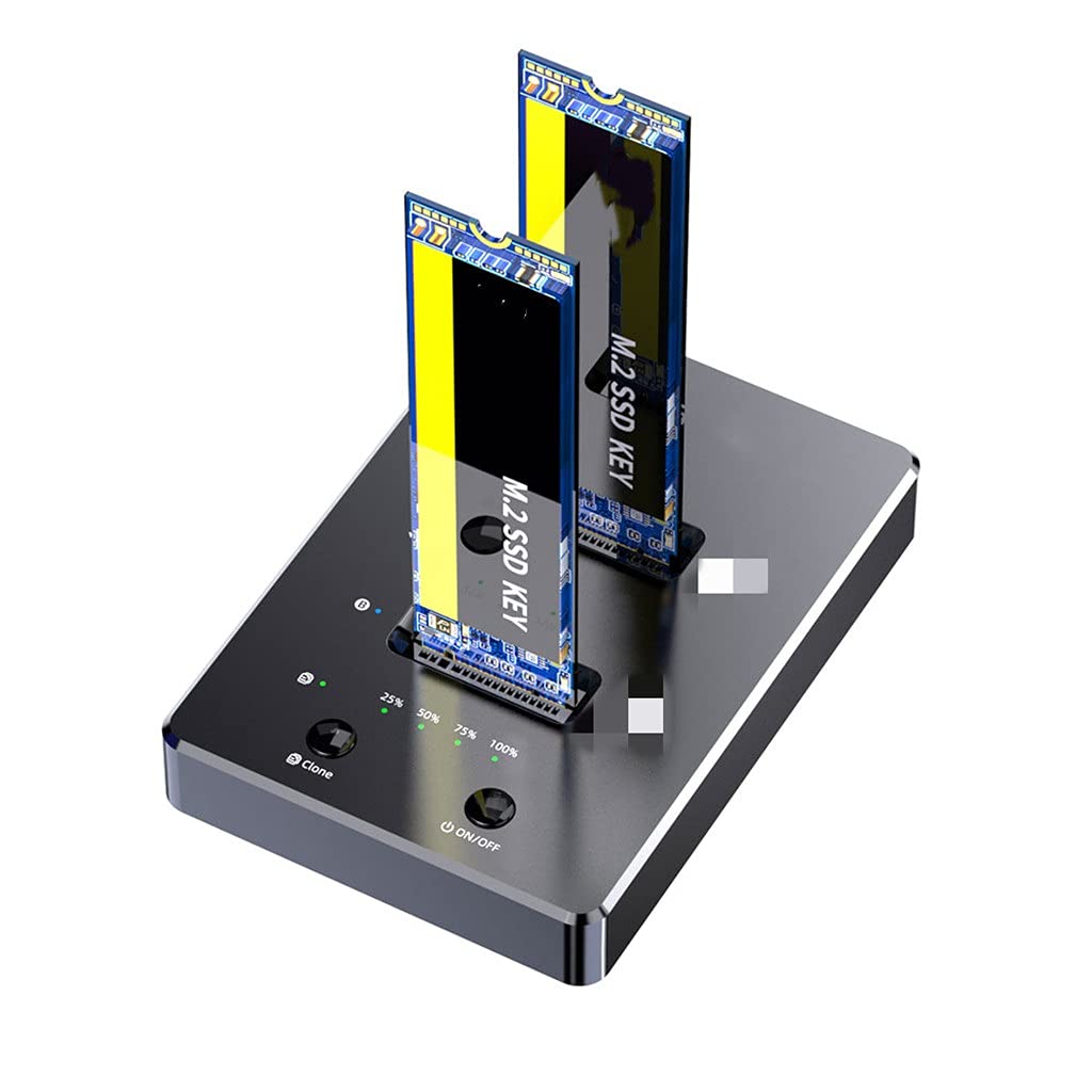 LHLLHL Type C to USB 3.0 M.2 SATA NGFF SSD Hard Disk Drive Docking Station Dual Bay External Offline Clone Adapter