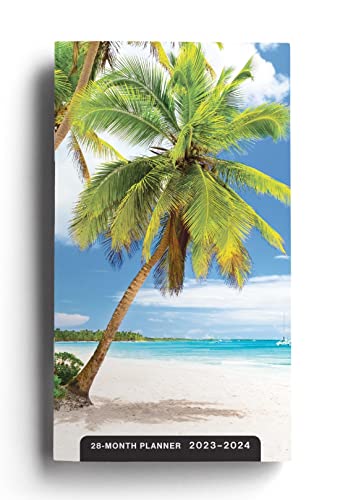 Tropical Beaches - 2023 - 2024: 28-Month Planner - 2 Year Pocket Calendar