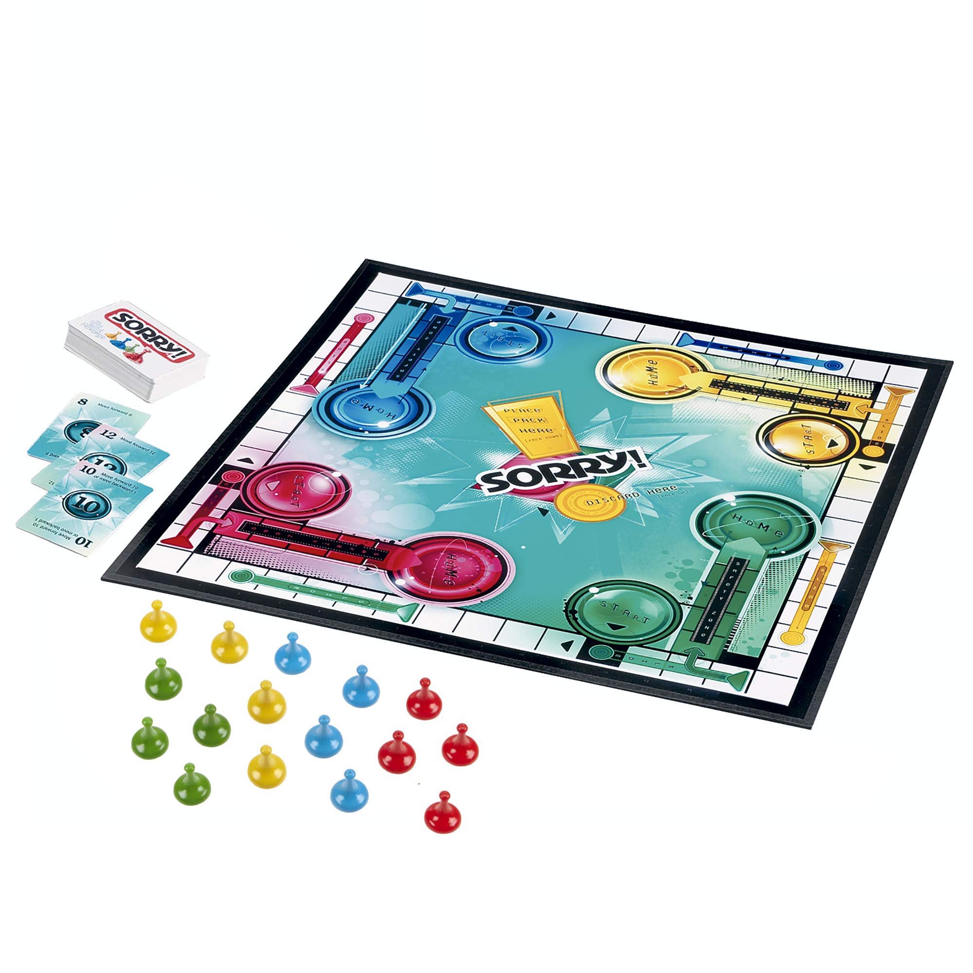 Sorry! Board Game for Kids Ages 6 and Up; Classic Hasbro Board Game; Each Player Gets 4 Pawns (Pawn Colors May Vary) β Amazon Exclusive