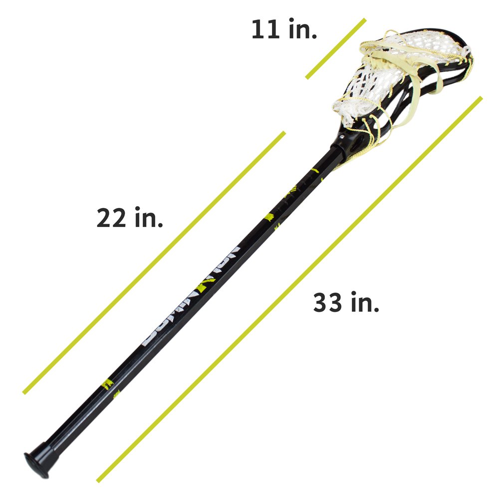 Domination 33" Indoor/Outdoor Lacrosse Mini Stick by Crown Sporting Goods, Black