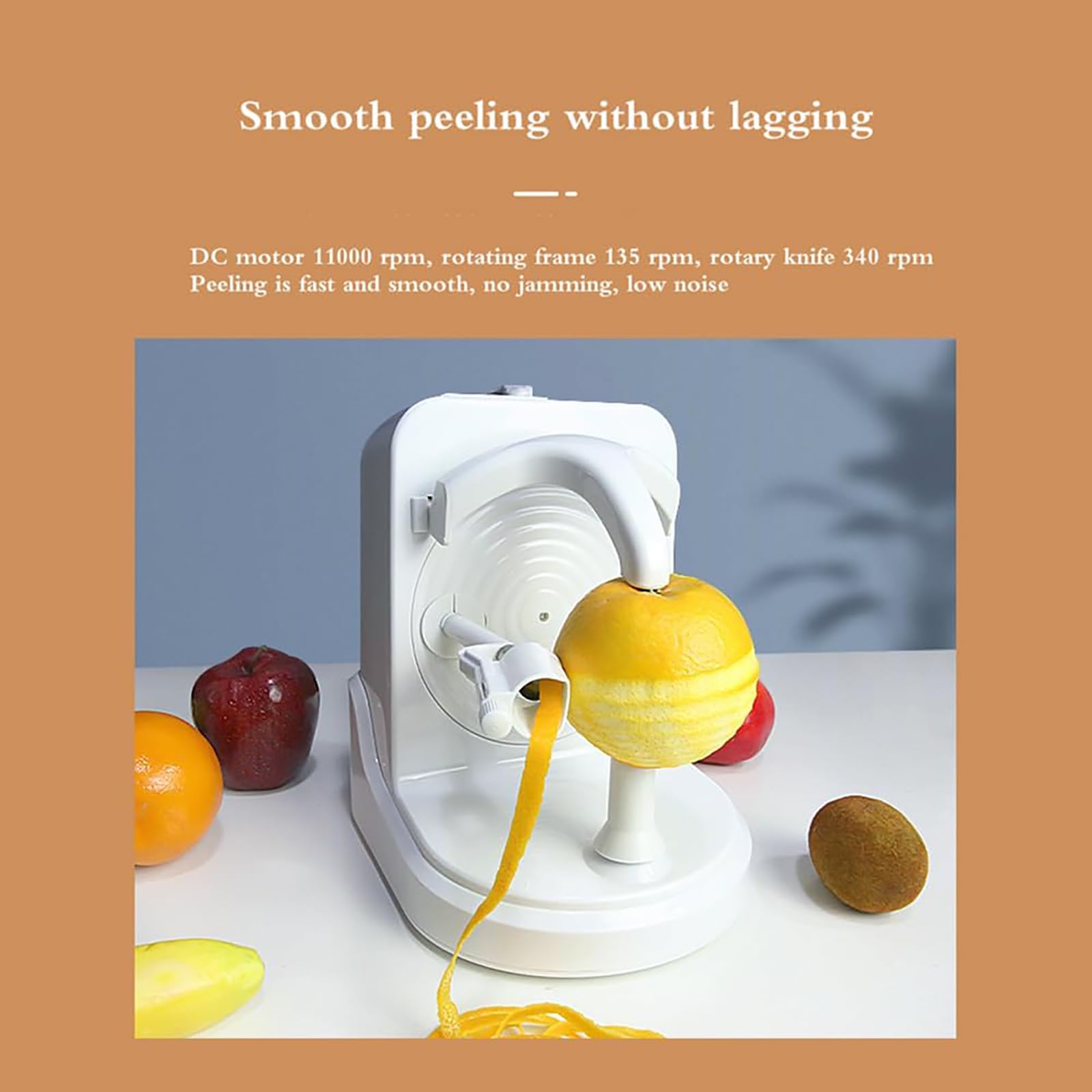 Electric Fruit Peeler, Multifunctional Fruit Peeling Machine, Adjustable Range, One-button Drive Safe and Efficient, for Commercial and Home Peel Potatoes/Pears/Apple