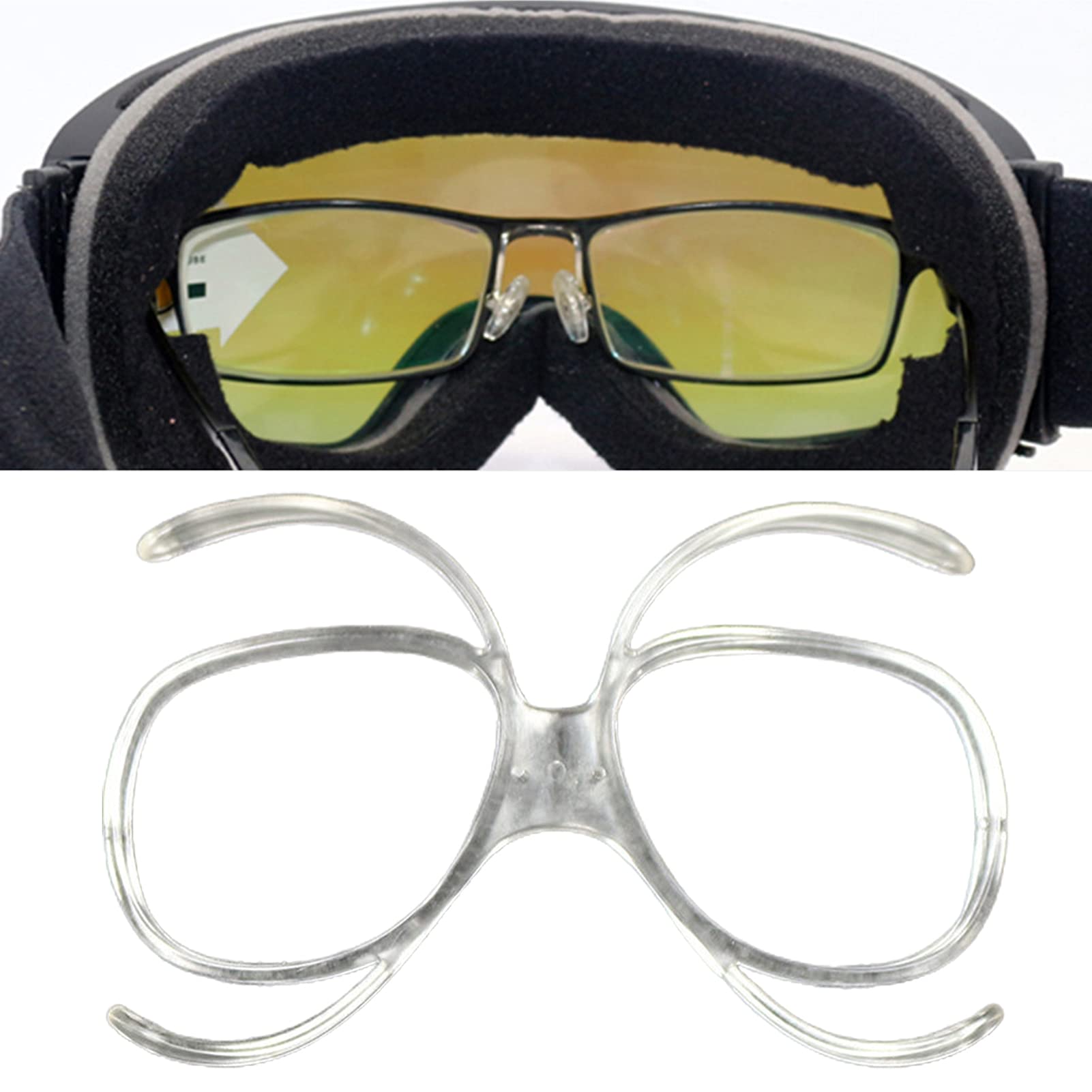 Floralby Goggles Insert Frame Sunglasses Adapter Myopia Inline Frame Myope Friendly Transparent