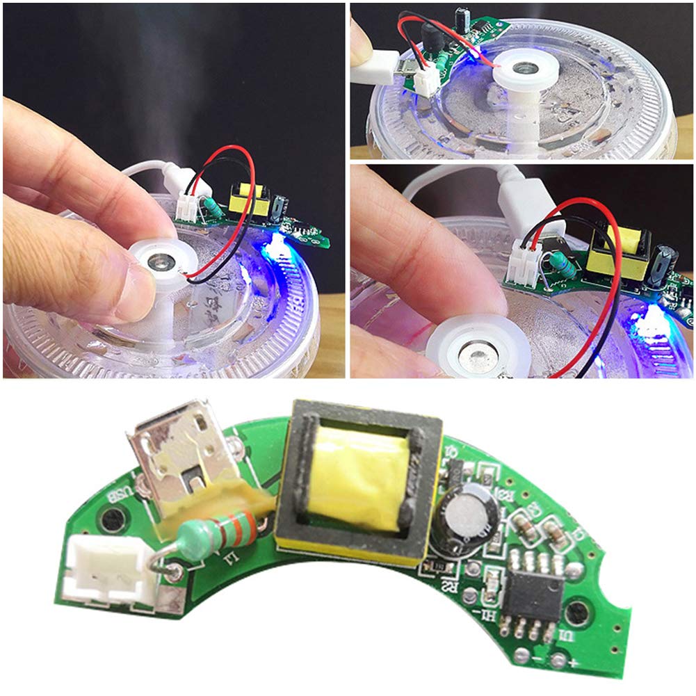 JIANWEI Mini Humidifier Driver Board, 5v Atomizatio-n Discs Plate Module Integrated Circuit Board Replacement with Timing Switch for Home Ultrasoni-c Stable Replacement Low Power(As Show)