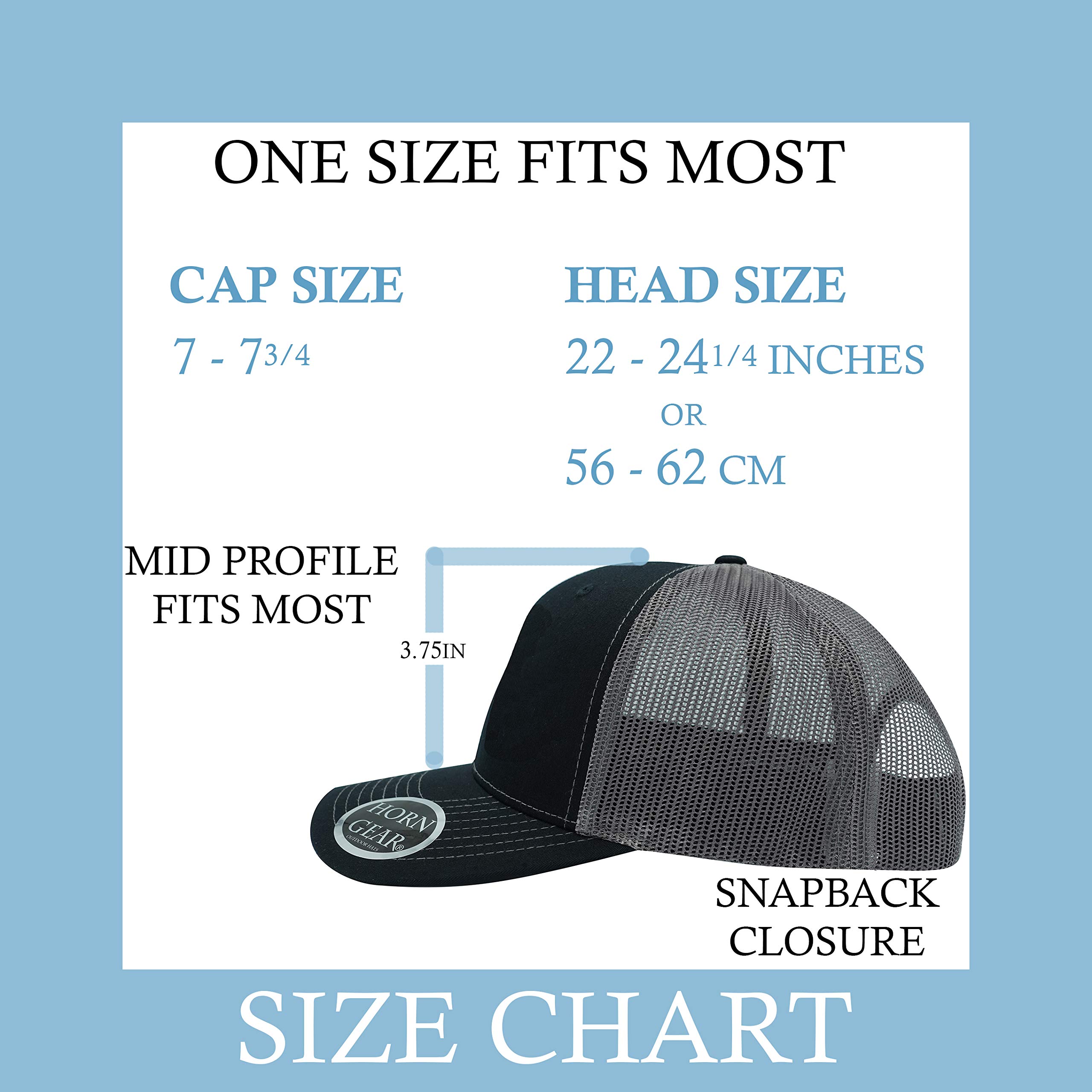 HORN GEAR Trucker Hat - Deer Skull Hat Edition (Charcoal/Black)