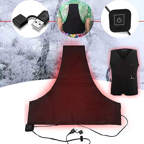 Electric Heating Pad, DDSKY 3 Gear Temp USB Clothes Heating Pad Carbon Fiber Heated Clothes Pad Thermal Cloth Vest Heated Jackie