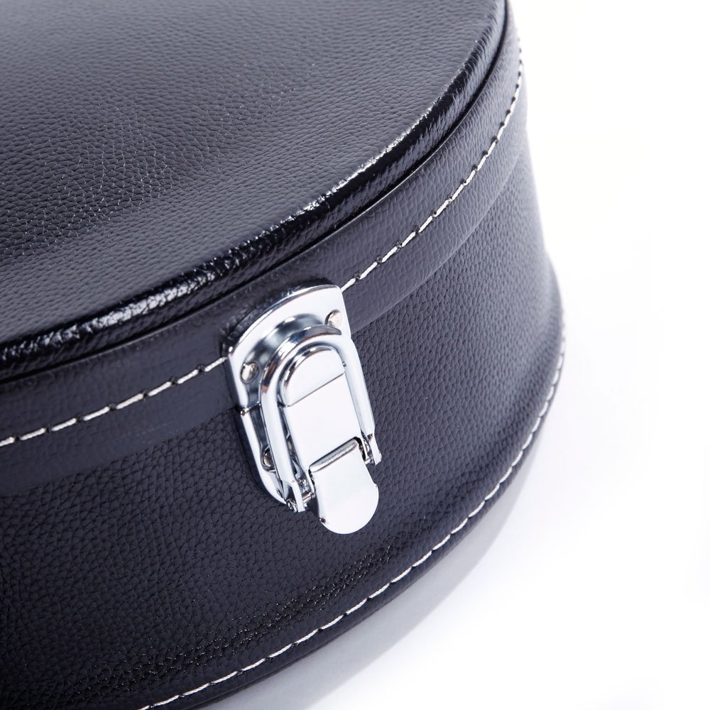 F-Style Microgroove Mandolin Hard shell Case Pattern Leather Wood Mandolin Case Black