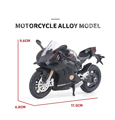 SQFZLL Die Cast Motorcycle Model 1:12 Dukadi V4S Panigale Die-cast Motorcycle Model Model Replica with Sound and Light Birthday Present for Friends