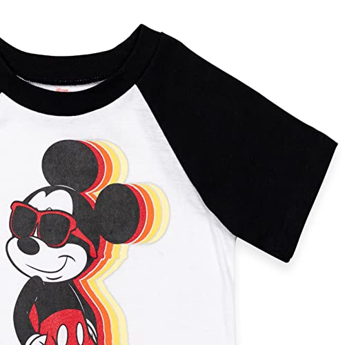 Disney Mickey Mouse Infant Baby Boys Graphic T-Shirt & French Terry Shorts White/Grey 18 Months