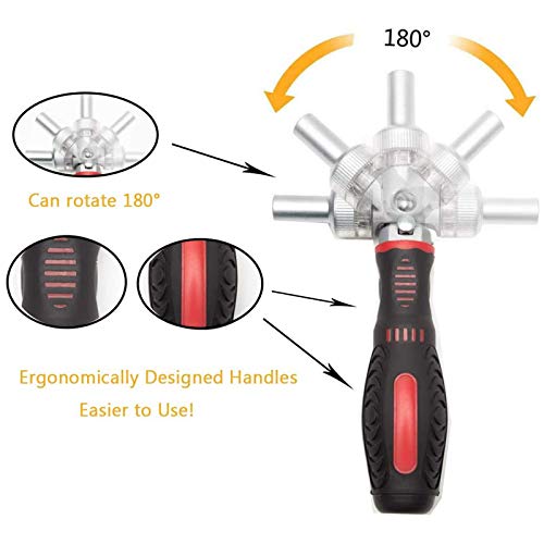 JENABOM 61 in 1 Ratcheting Screwdriver Set, Magnetic Screwdriver Bit Set with Rotatable Ratchet Handles, Sockets & Bits, Household Repair Tool Kits for Computers, Electronic Devices, Furniture