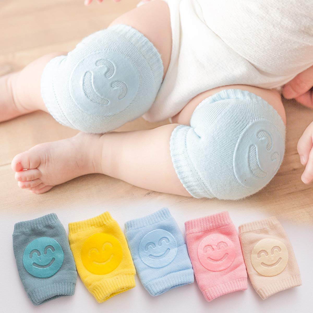 JunNeng Baby Walker Head Helmet Toddler Head Protector Bumper Bonnet with Knee Pads&Anti-Slip Socks (Dniosaur)