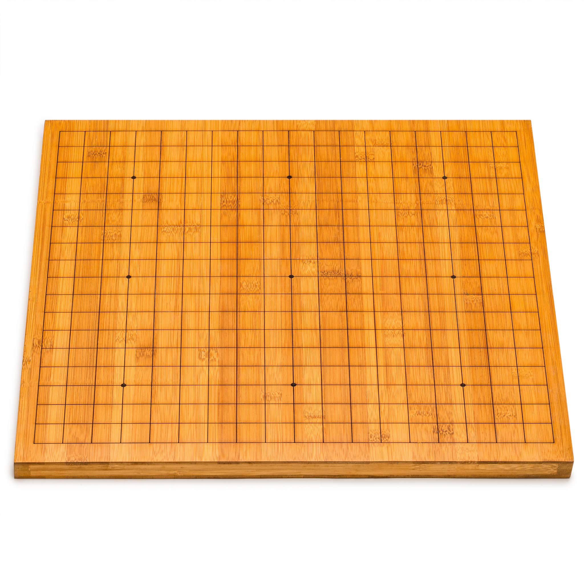 Yellow Mountain Imports Bamboo 0.8-Inch Etched Reversible Go Game Board (Goban) with 19x19 / 13x13 Playing Fields for Standard Gameplay and Quick Games