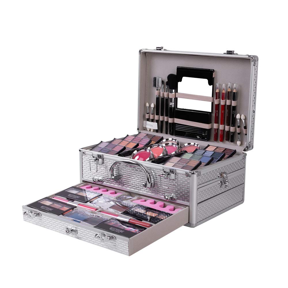 FantasyDay All-in-one Holiday Make up Gift Set | Makeup Kit for Women Full Kit Essential Starter Bundle Include Eyeshadow Palette Lipstick Blush Foundation Concealer Face Powder Mascara Lipgloss Brush
