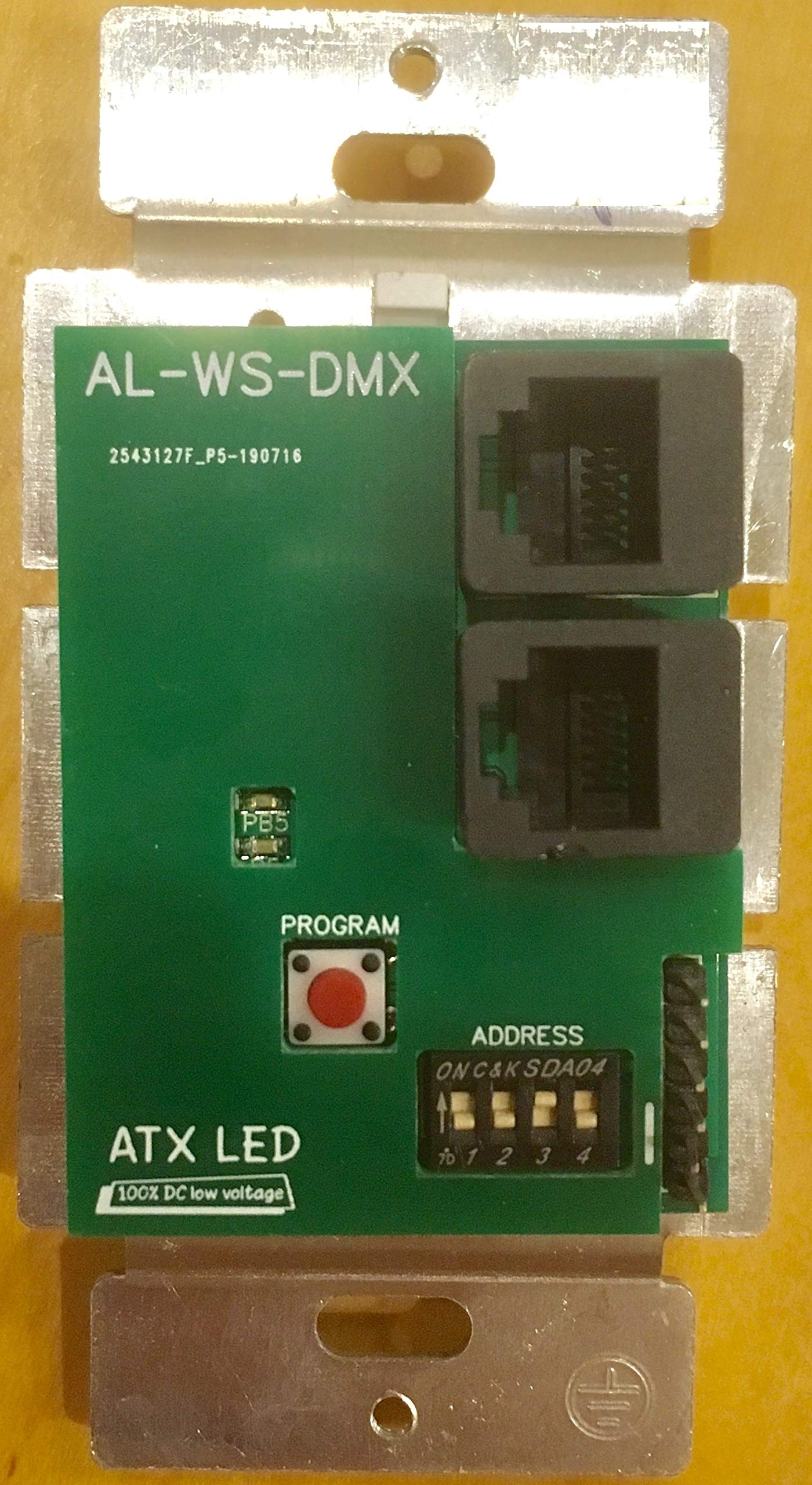 DMX512 Wall Switch for DMX512 fixtures, Looks Like a Wall Switch - Sends DMX Packets to DMX Drivers, for White or RGBW installations