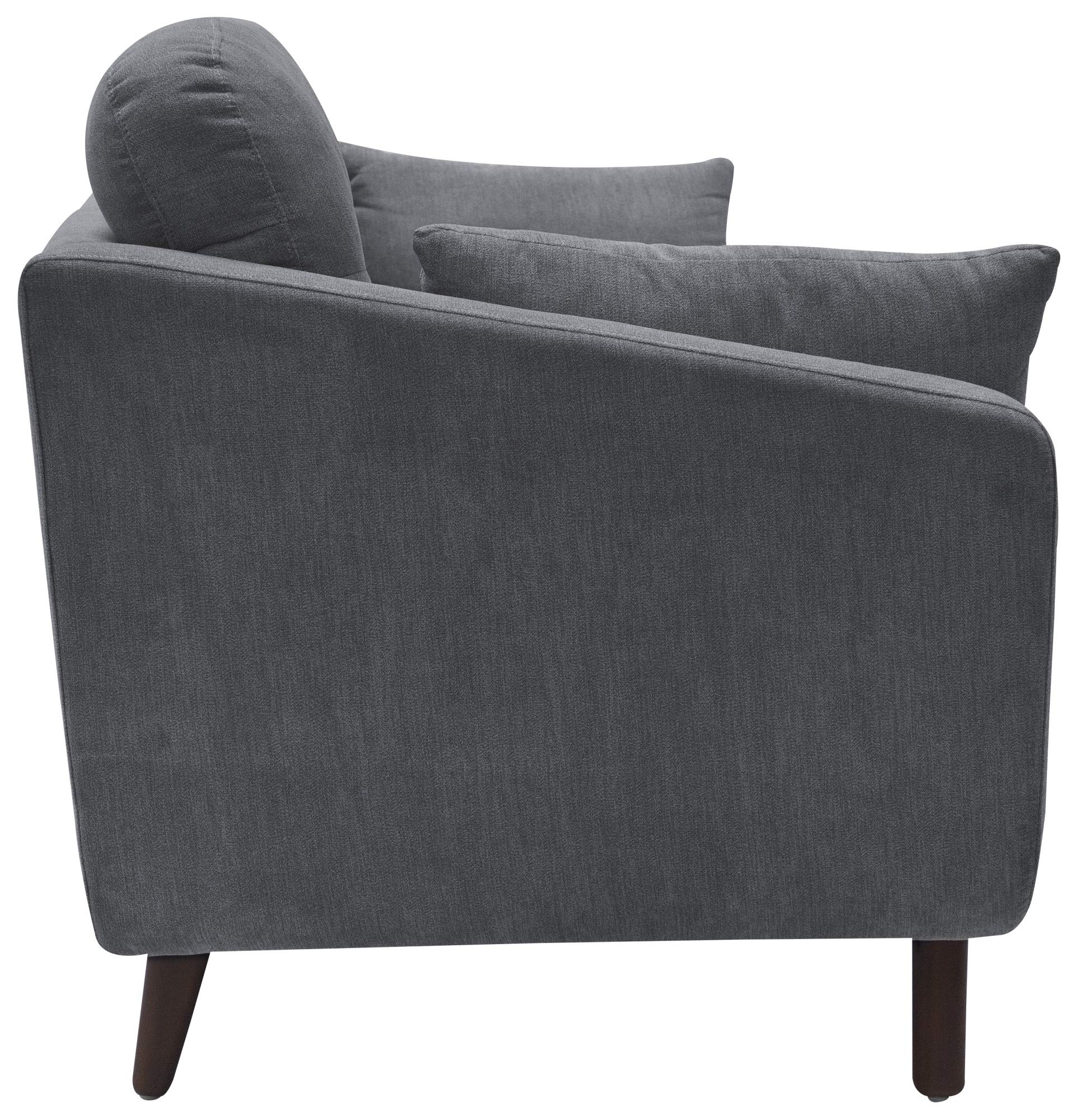 Serta Sierra Living Room Modern Design Microfiber Upholstered Couch Ideal for Smaller Spaces, 73" Sofa, Slate Gray