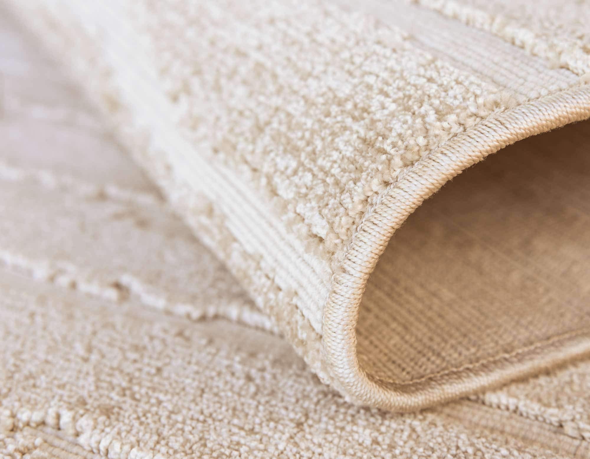 Unique Loom Sabrina Soto Outdoor Collection Geometric, Modern, Vibrant, Striped Carved Area Rug, 2 ft x 8 ft, Beige