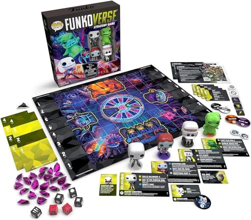 Funko Games Board 0-Base The Nightmare Before Christmas Funkoverse - TNBC - Light Strategy Board Game for Children & Adults (Ages 10+) - 2-4 Players - Collectible Vinyl Figure - Gift Idea