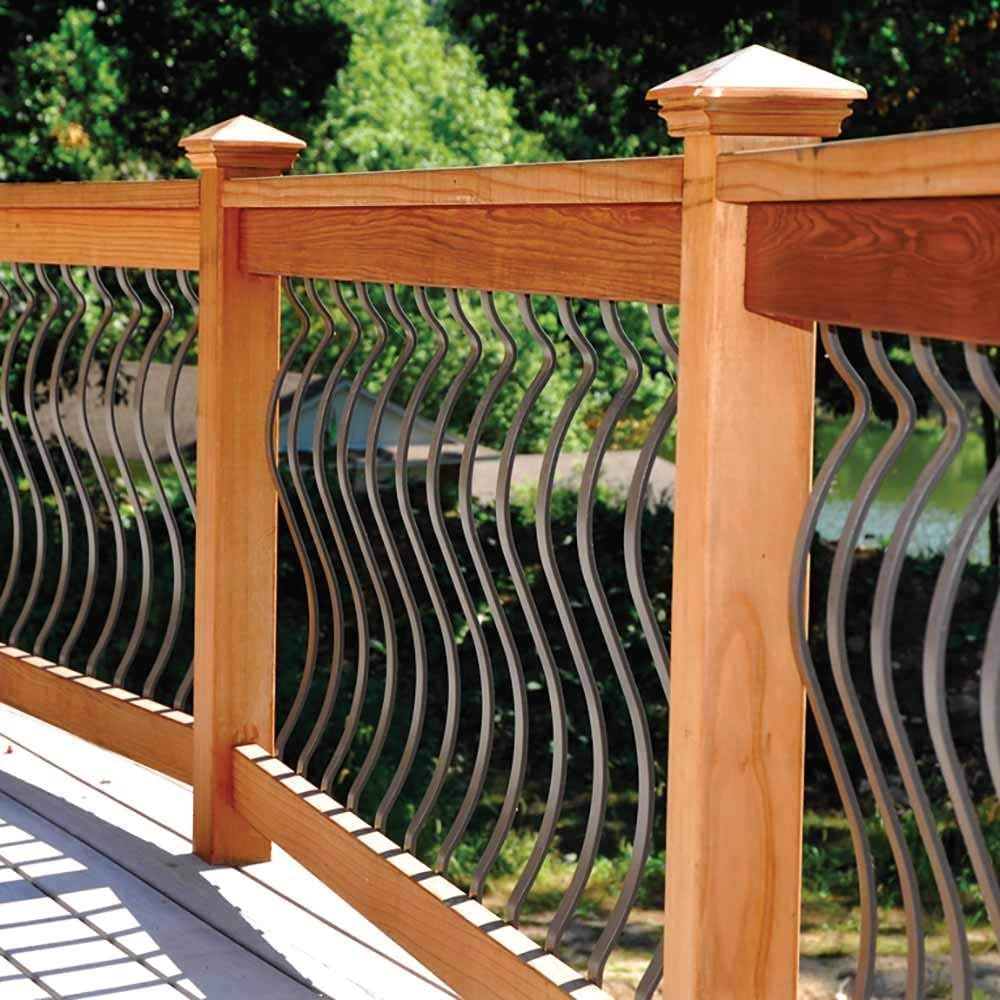 Deck Balusters 61 Pack Metal Deck Spindles, 32-1/4"x1" Staircase Baluster with Screws, Black Metal Deck Railing for Wood and Composite Deck, Stylish Baluster for Outdoor Stair Deck Porch