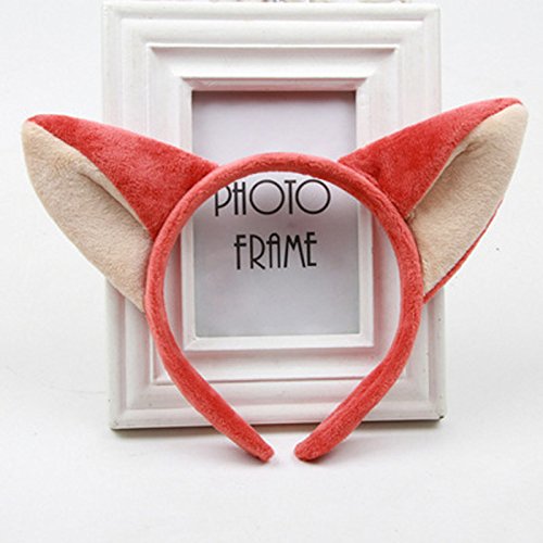 Elaine Room Headband Fox Ear Hairband Christmas Party Birthday Headwear (red fox)