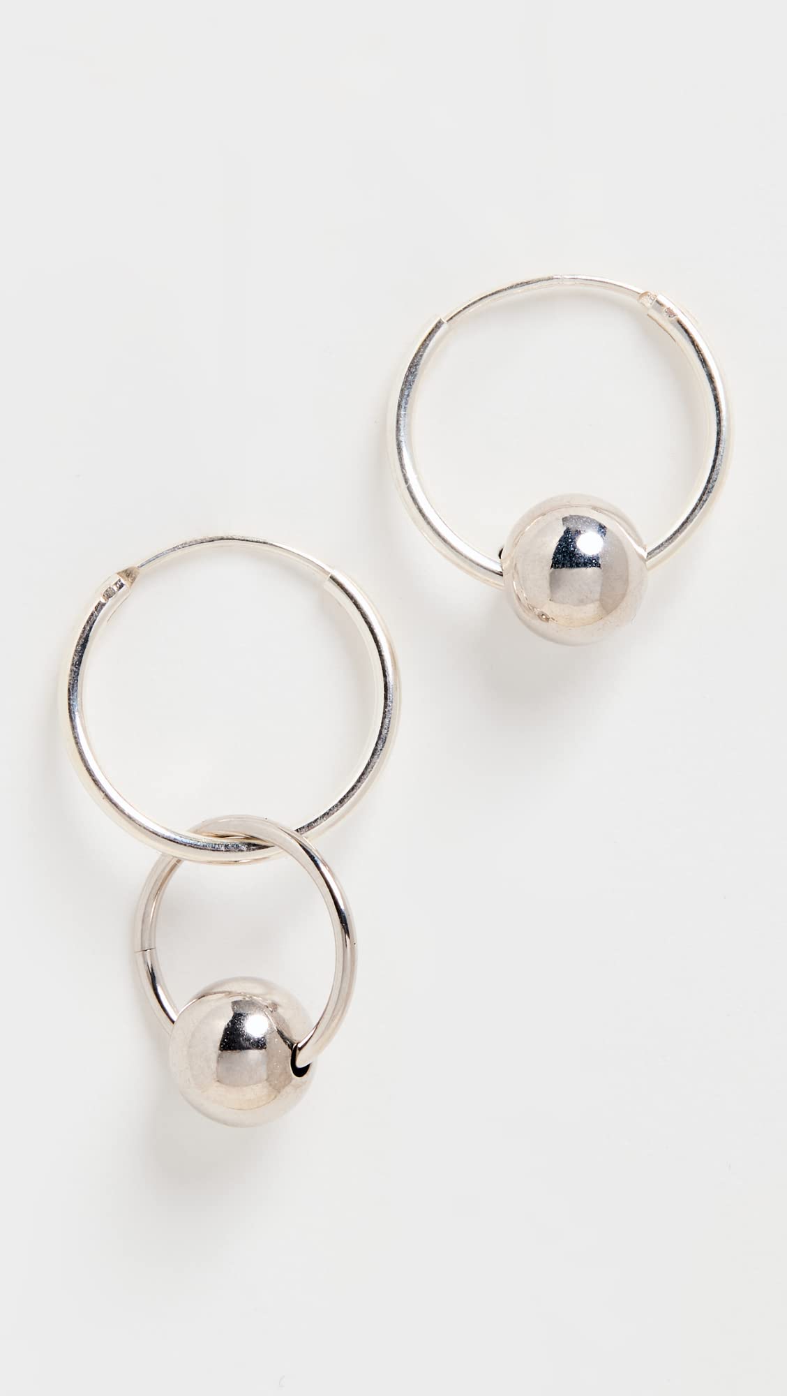 Justine Clenquet Women's Lana Hoops, Palladium, Silver, One Size