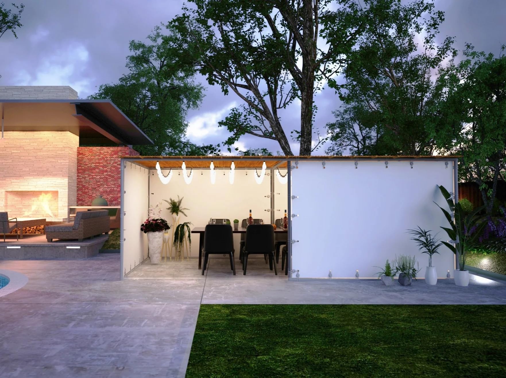 The Sukkah Store Sieger Sukkah - Sukkot, Canvas Walls for Cool Comfort, Easy Tool-Free Setup, Free Storage Bag (10x10 Feet)