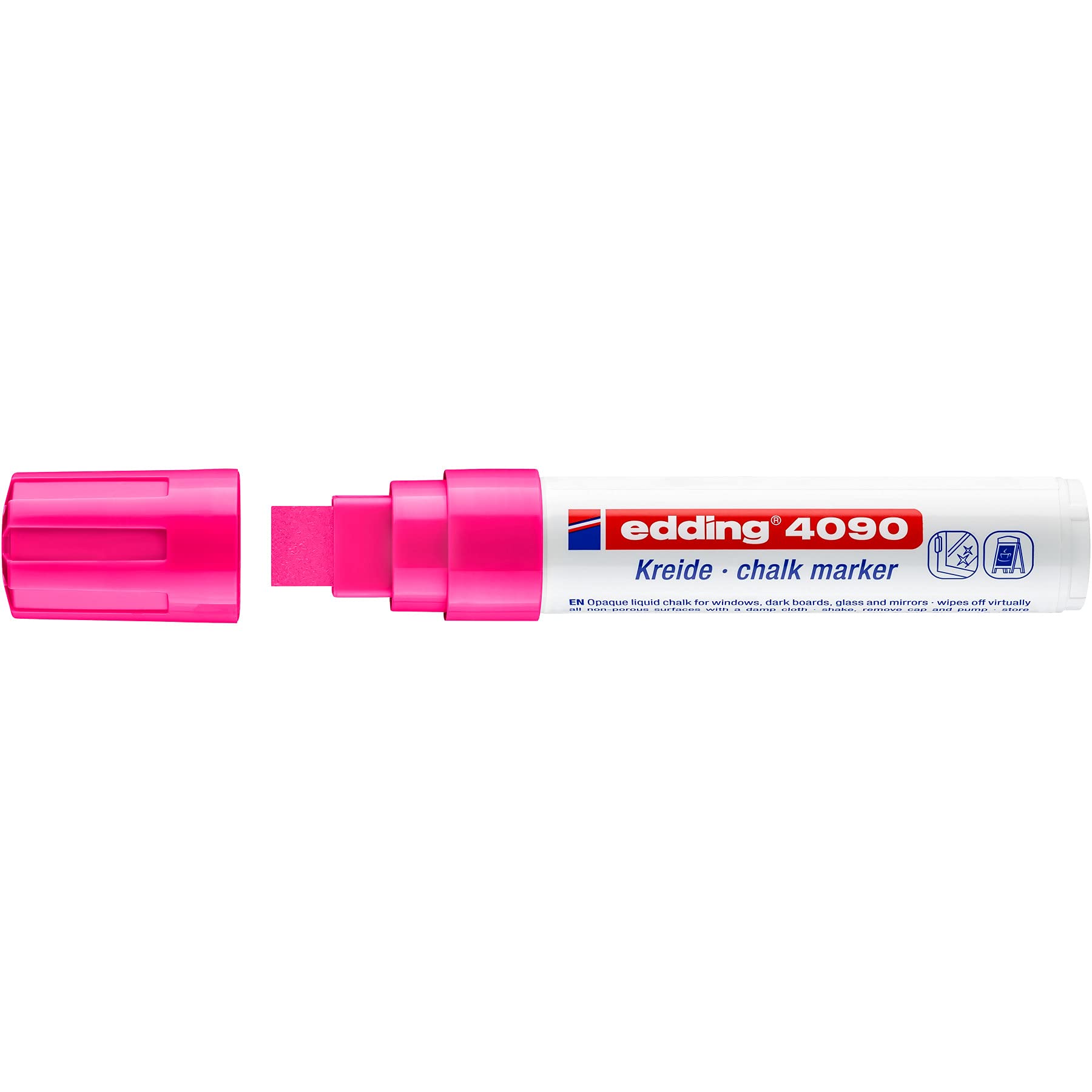 edding 4090 Jumbo Chalk Marker, Single Pen, neon Pink