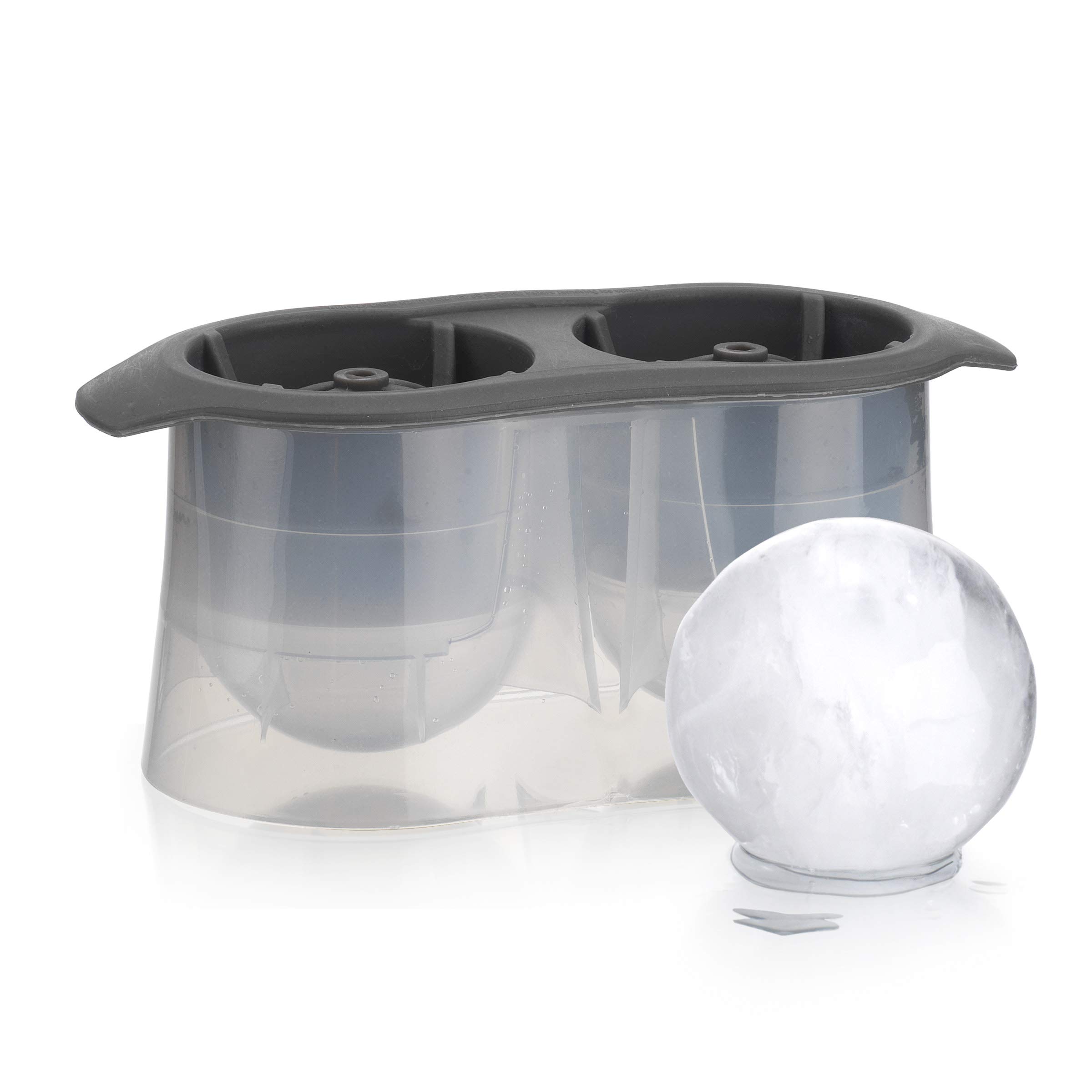 Godinger Old Fashioned Whiskey Glasses and Ice Ball Sphere Mold Whiskey Chilling Set - Dublin Collection, Set of 2