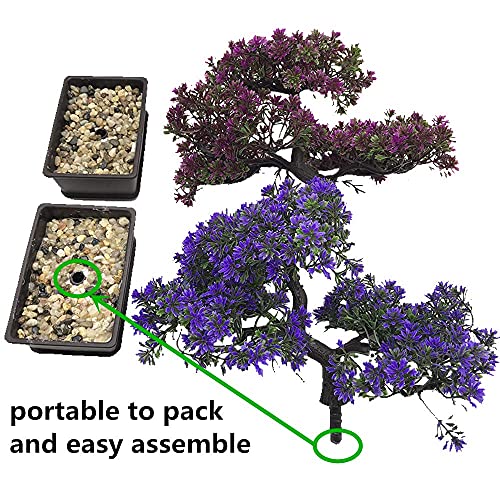 Fycooler Artificial Bonsai Tree-Fake Plant in Pot Artificial Plants,Faux Bonsai Japanese Pine Bonsai Artificial Plants for Home Decor Indoor,Office/Windowsill/Yard,Desktop Display, Zen Garden Décor