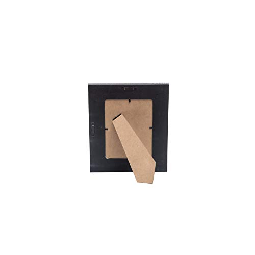 Foreside Home & Garden Black 5 x 7 inch Tribal Pattern Decorative Wood Picture, 5x7, Kuba Photo Frame