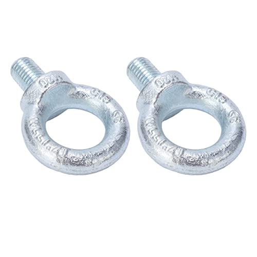 Lifting Ring Bolts, 2PCS Eyebolt Screws Large Bearing Capacity with Deep Thread for Marine for Machinery Devices(M20)
