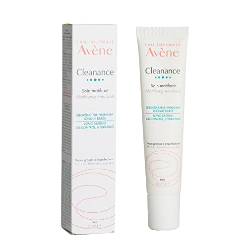 Eau Thermale Avène - Cleanance Mattifying Emulsion Lotion - Matte Finish - 24 Hour Hydration For Oily, Blemish-Prone Skin - 1.35 fl.oz. (Pack of 1)