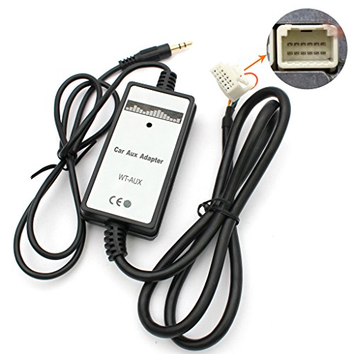 Yomikoo Auxillary Adapter, AUX Car MP3 Player Radio Interface AUX in Adapte 3.5mm Aux Interface for Toyota (6+6) Pin Connector 2005-2010 Camry 2005-2011 Corolla 2003-2010 RAV4