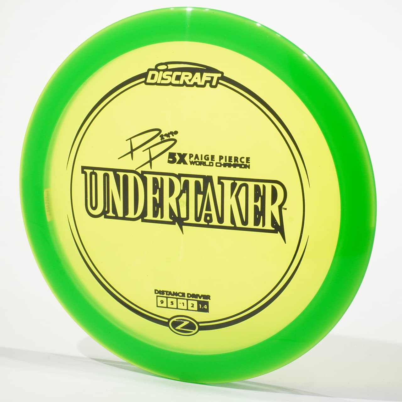 Discraft Undertaker (Z-Line) Paige Pierce Signature Driver Golf Disc, Pick Weight/Color [Stamp & Exact Color May Vary] Green 170-172 Grams