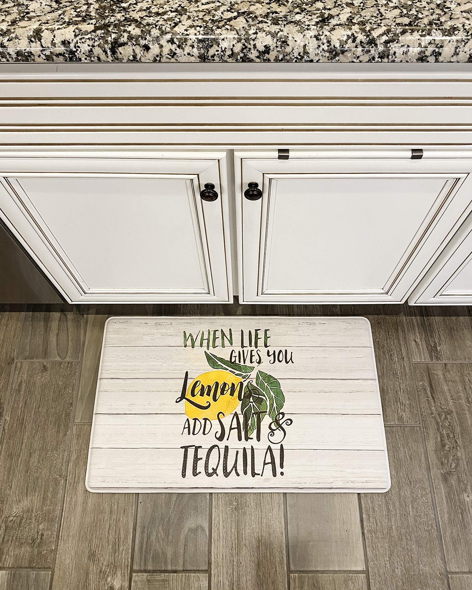Generic JCB Home Anti-Fatigue Lemon Kitchen Mat. Memory Foam Kitchen Mat with Non-Slip Surface. Farmhouse Tequila Lemon Kitchen Rug. 18 inch x 30 inch