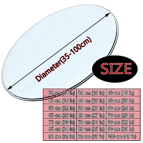 SNWGPLY Tempered Glass Round Table Top, Round Dining Table, Round Glass Table Top Replacement, High Load-Bearing, Safe and Stable, for Conference Tables, Waiting Room Tables