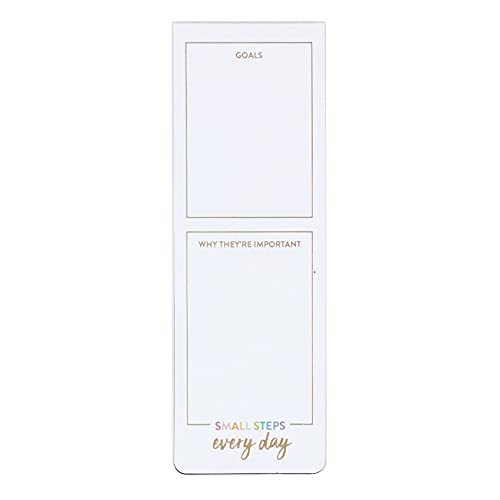 Folded Magnetic Page Marker Dashboard - Habit Tracker Layout. Works with Wet-Erase Markers. Measures 2" x 6". Fits All Erin Condren Planners and Notebooks.