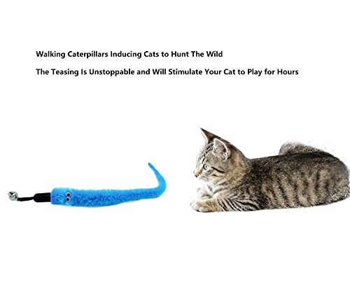 Vovamo Cat Toys for Indoor Cat,1PCS Retractable Cat Wand Toy and 5PCS Cat Feather Toys Refills and 1PCS Fish Teaser Refills, Interactive Kitten Toys Fishing Pole,Fun Toy for Cat Exercise