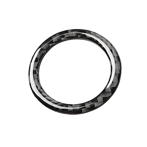 NC Carbon Fiber Styling Trim Cover Sticker Compatible with Q5 A4L A5 (Engine Start Stop Cover Ring A)