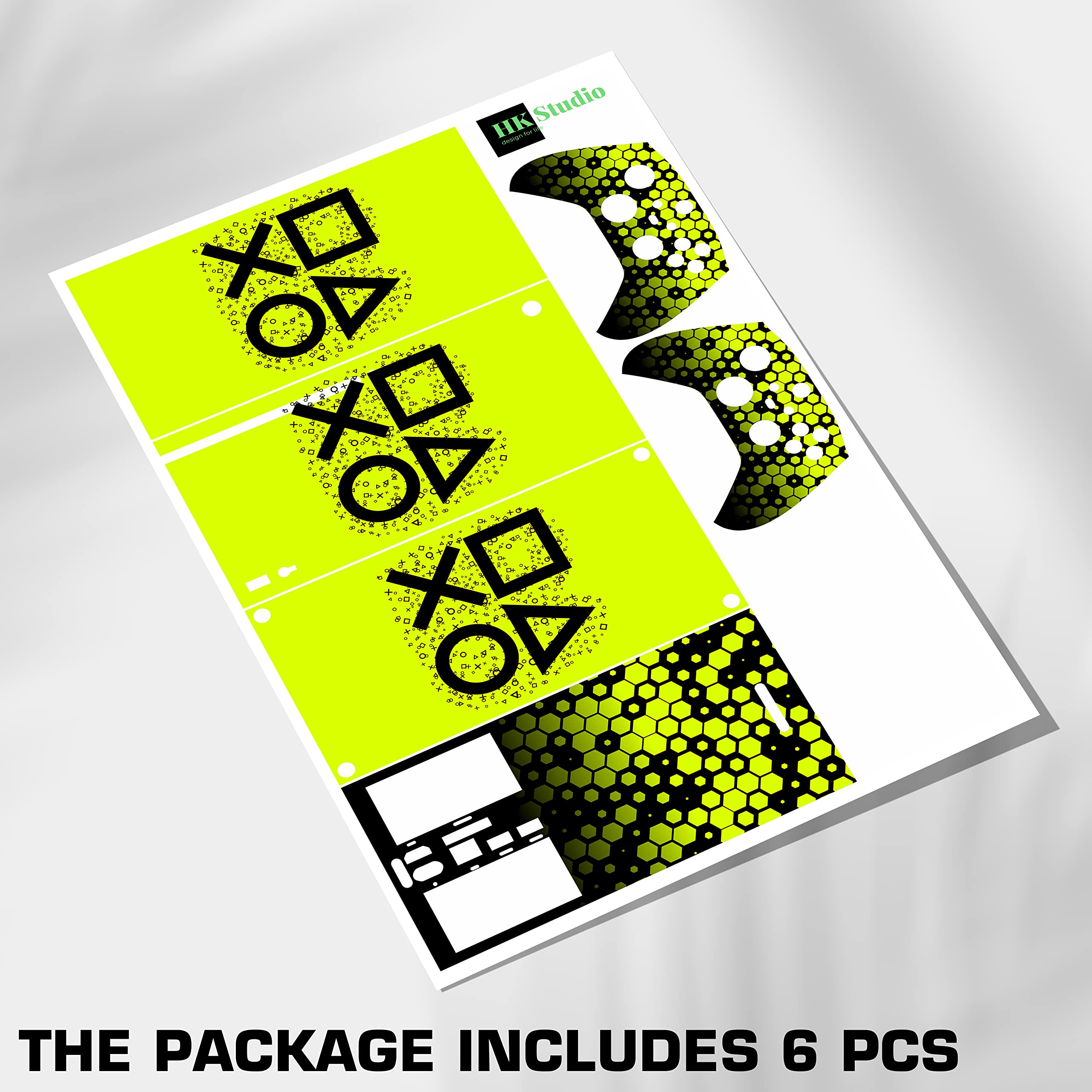 HK Studio Joystick Decal Sticker Skin to Cover X-Box Series X with No Bubble, Waterproof, Full Protection - Including 2 Controller Skins and Console Skin