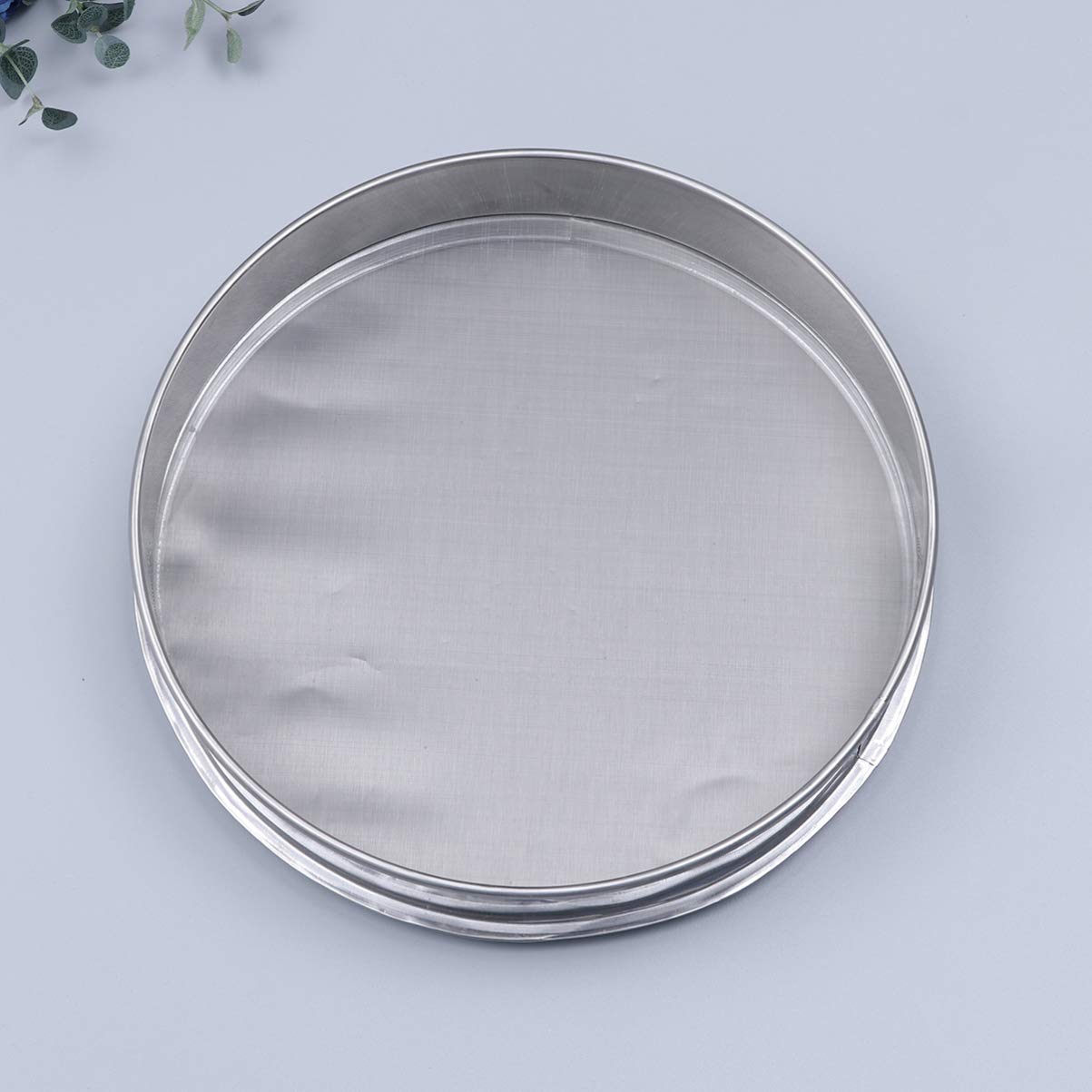 Hemoton Fine Mesh Sifter Herbal Pollen Sifter Shaker Extractor 150 Mesh Flour Sifter Sieve Micron Screen Stainless Steel Food Strainer for Home Bakery Shop Cocoa Powder 30cm