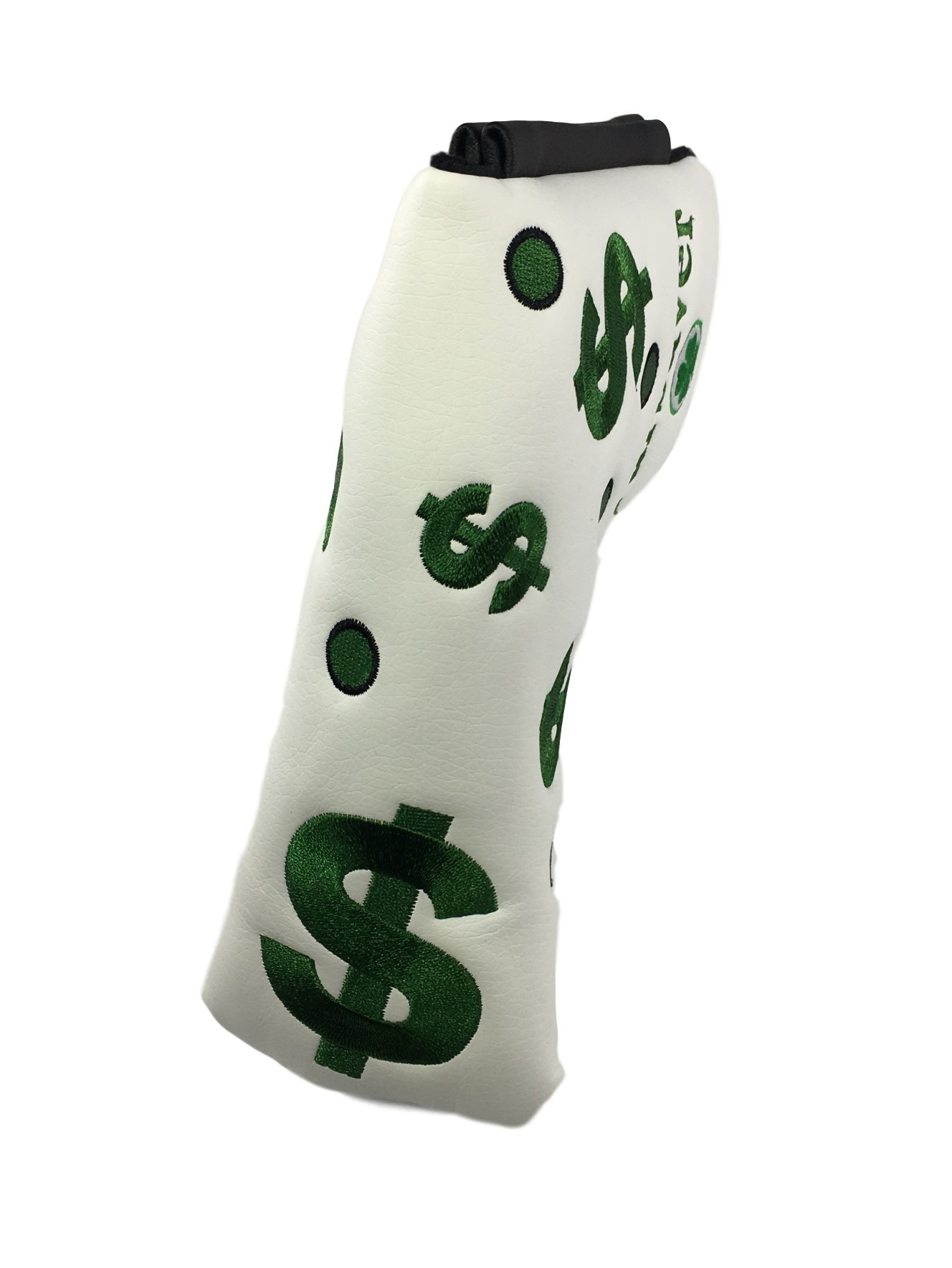 Deluxe Money $ Putter HeadCovers - Replacement Money Blade Head Cover - for Scotty Cameronc Odysseyc Taylormadec Titleistc Ping and Mizuno Putters (White)